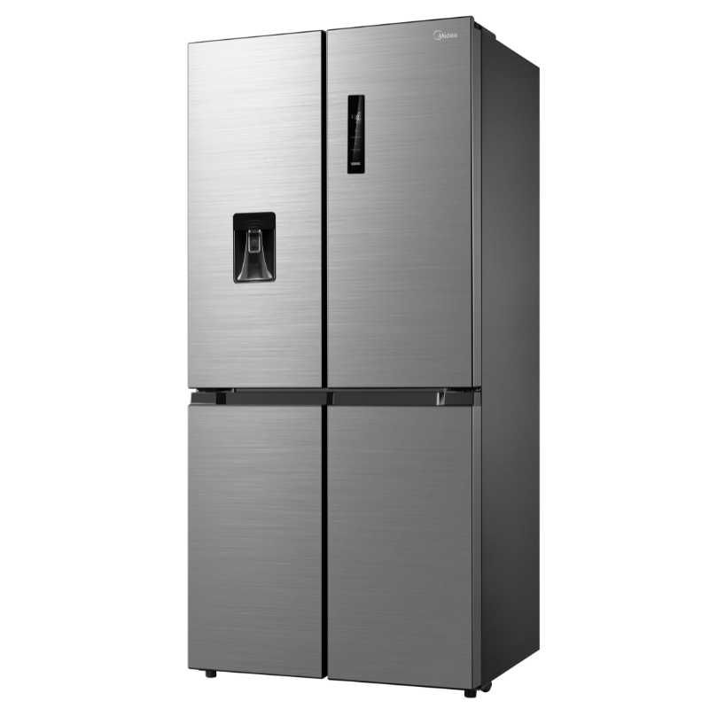 Midea 470L Cross Door Fridge Freezer Stainless Steel with Water ...